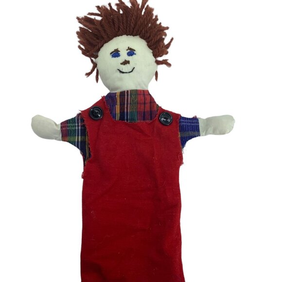 Vintage | Toys | Vintage Handmade Embroidered Face Hand Puppet Brown ...